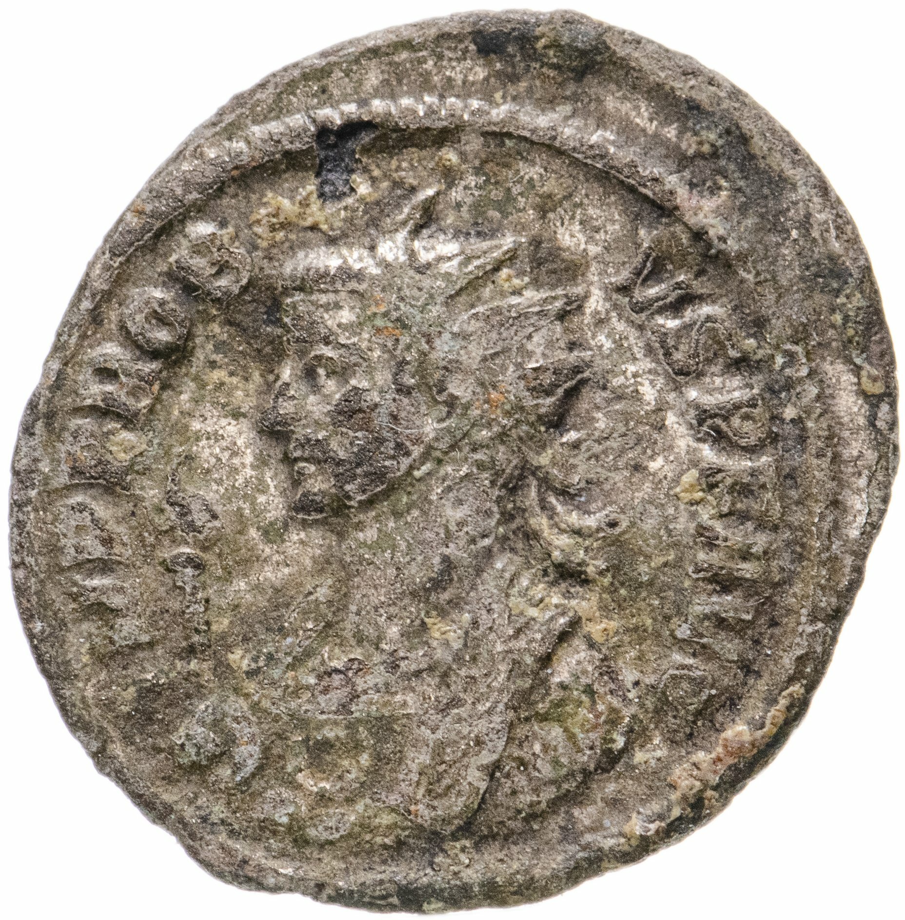 Римская Империя, Проб, 276-282 гг, антониниан реверс: шестиколонный храм, Рома сидит на троне, в сохранности VF