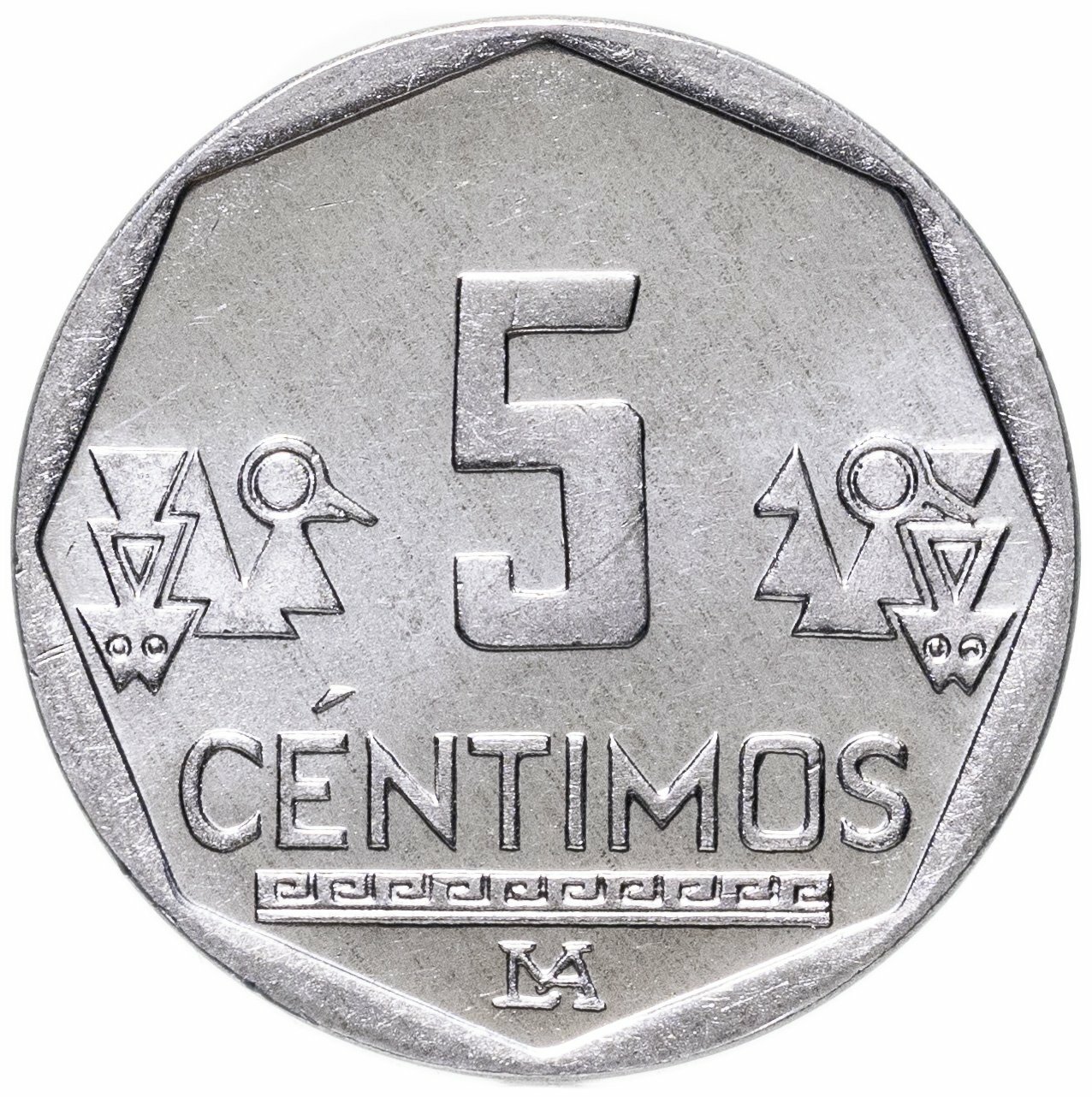 Перу 5 сентимо 2013, Алюминий, в сохранности UNC