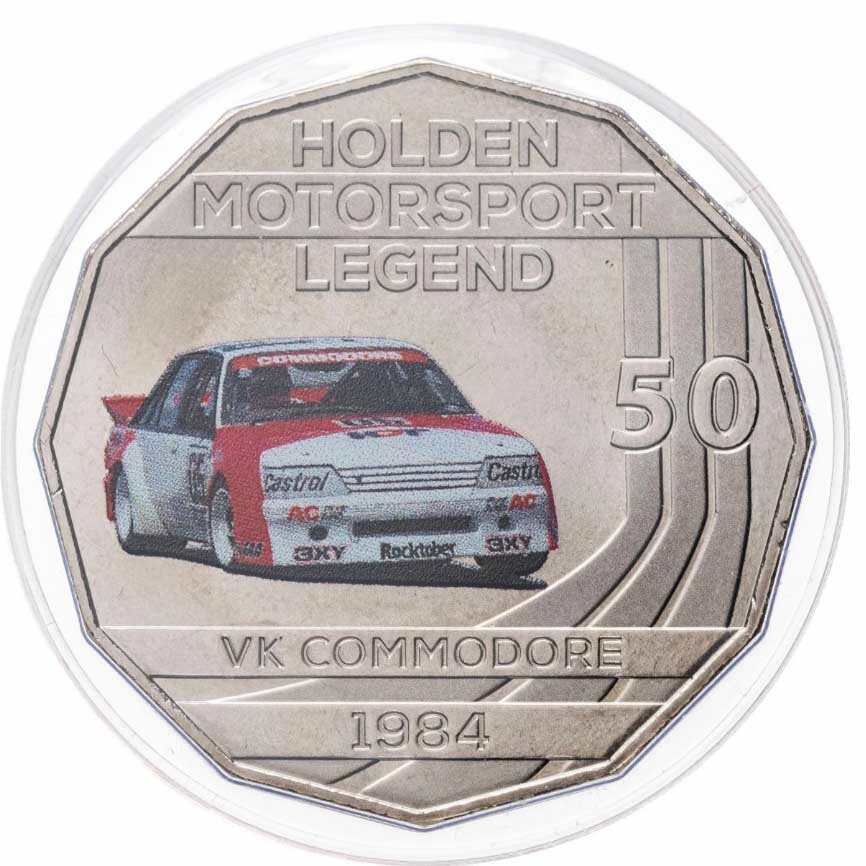 Австралия 50 центов 2018 "Легенда моторного спорта - Holden VK Commodore", Мельхиор медь-никель, в сохранности UNC