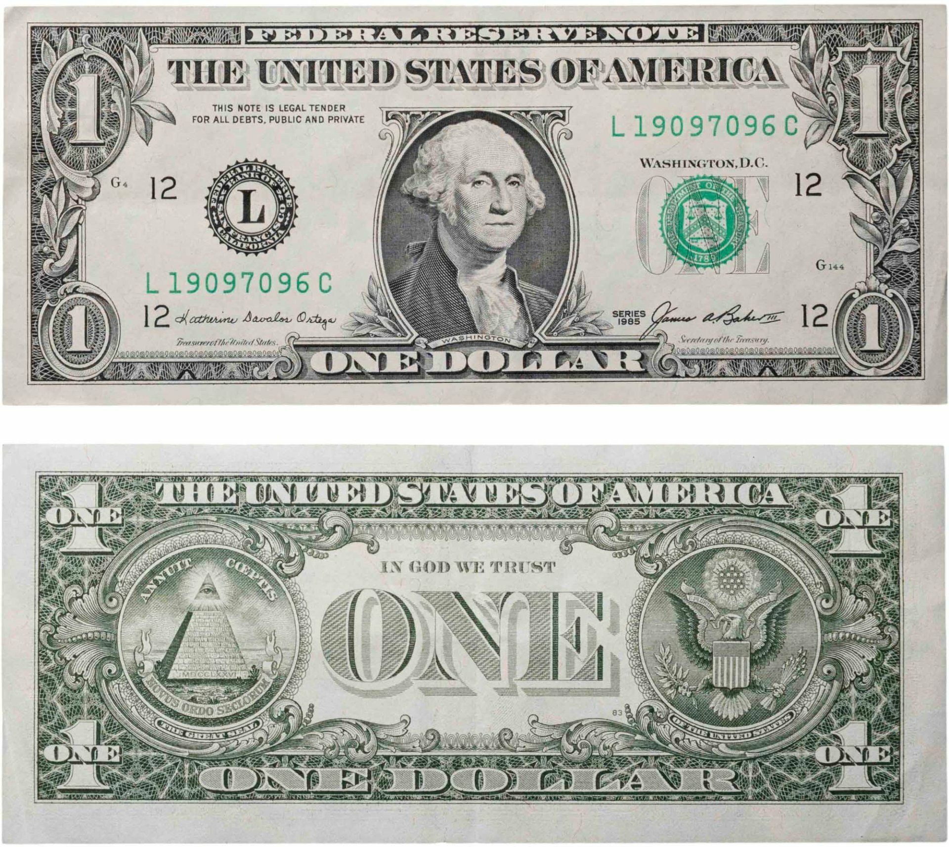 США 1 доллар 1985 года Pick 474 L-Сан Франциско