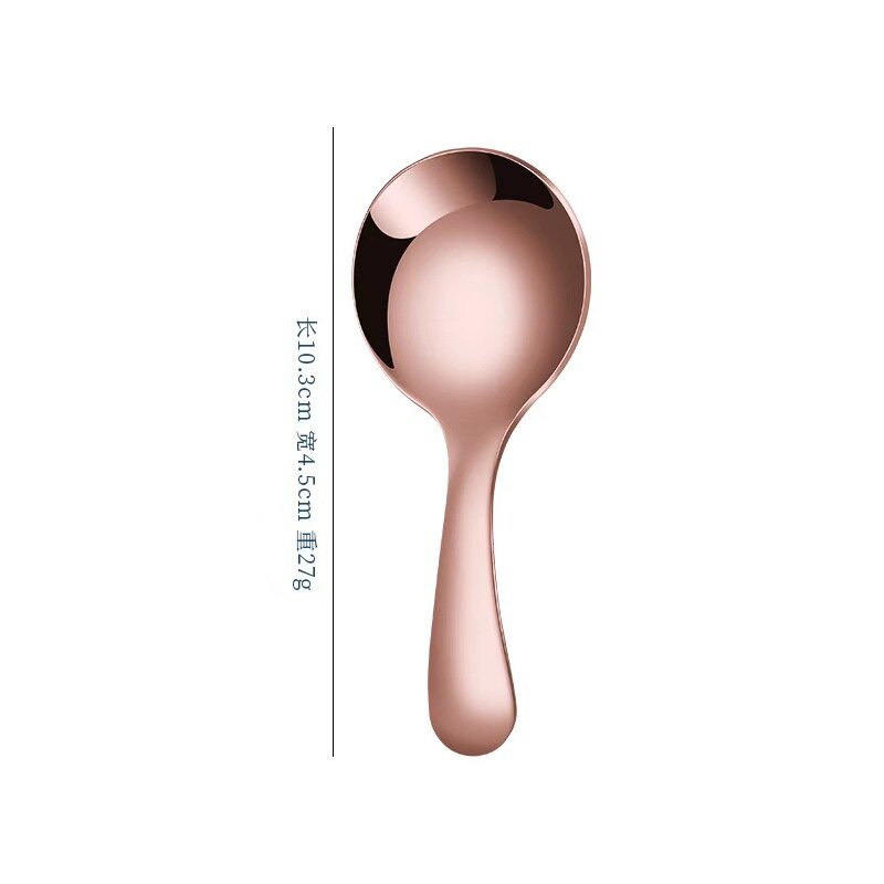 Розово-золотая короткоручковая детская ложка для кормления с маленькой круглой чашечкой, для малышей 88 characters