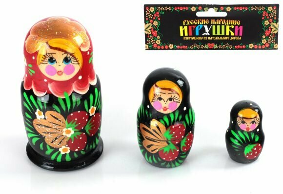 РНИ Матрешка 3 в 1 расписная Р45/753 с 3 лет