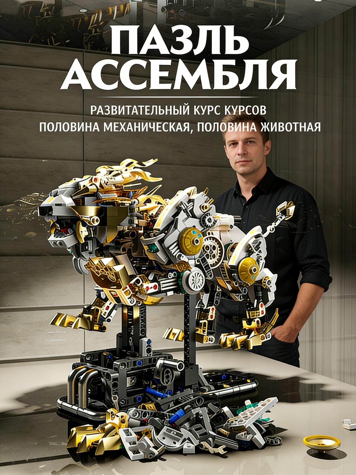Сложный конструктор-модель механического животного для взрослых, сборная игрушка, креативный подарок на день рождения