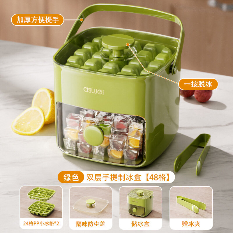 Пресс для льда, форма для кубиков льда, контейнер для льда, инструмент для изготовления ледяных шаров, большой объем хранения льда, бытовой пищевой холодильник