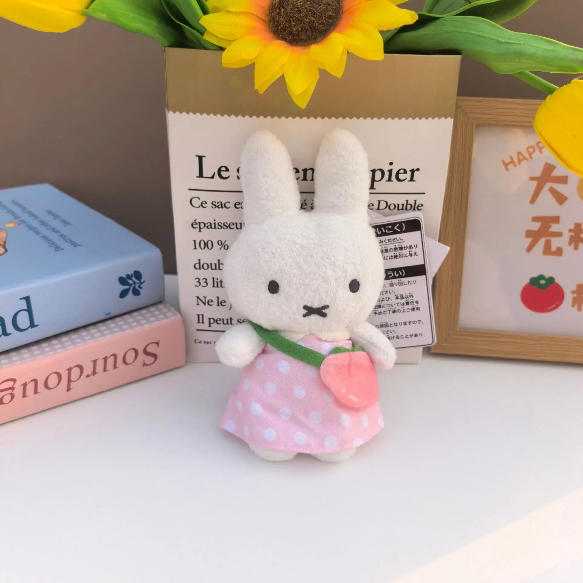 Милая плюшевая игрушка Miffy Rabbit, корейский Instagram мультяшная кукла-кролик, брелок в подарок