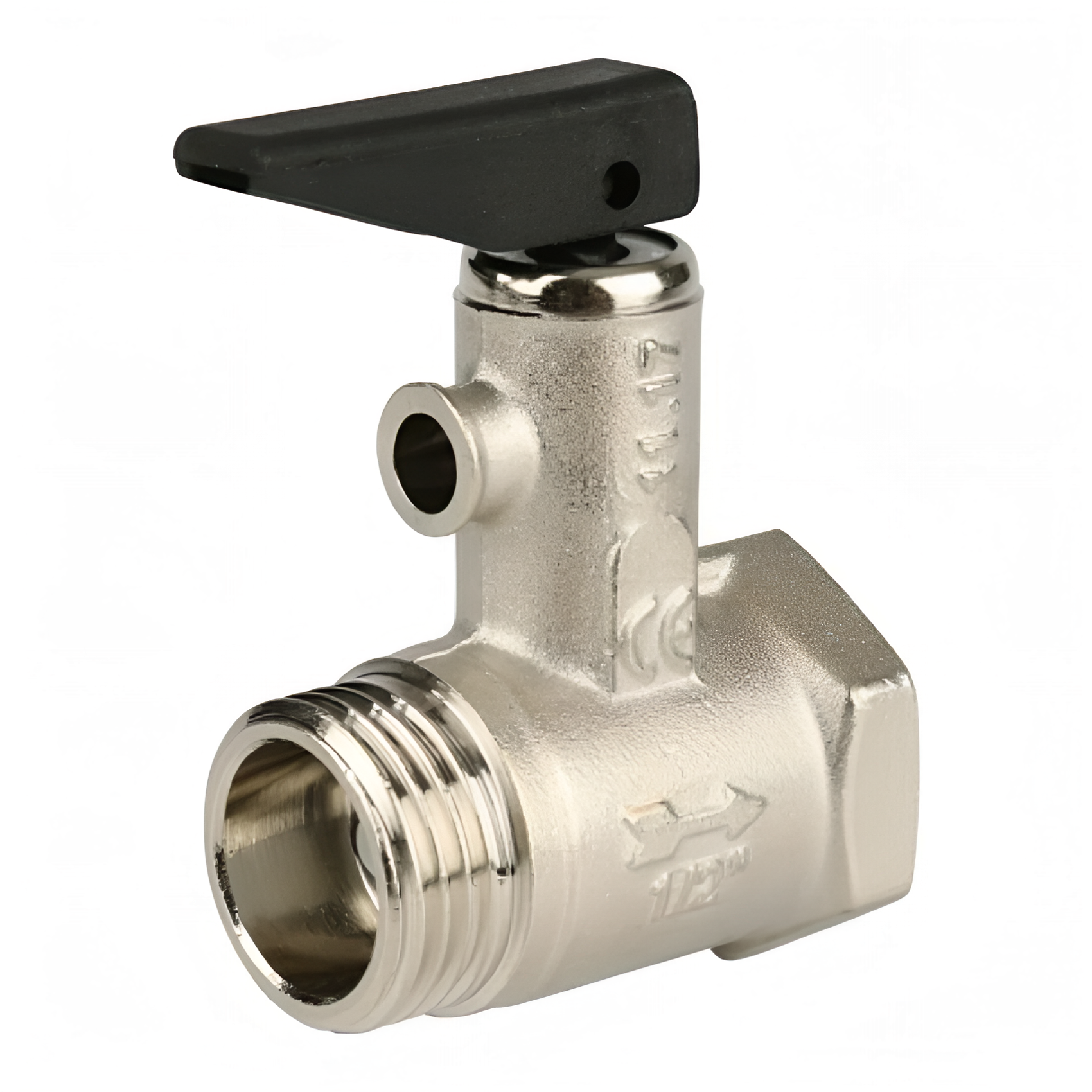 Клапан предохранительный для бойлера с ручкой спуска 1/2" TST