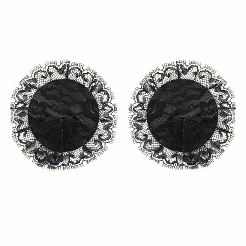 Блестящие накладки на соски с кисточками, черные ресницы