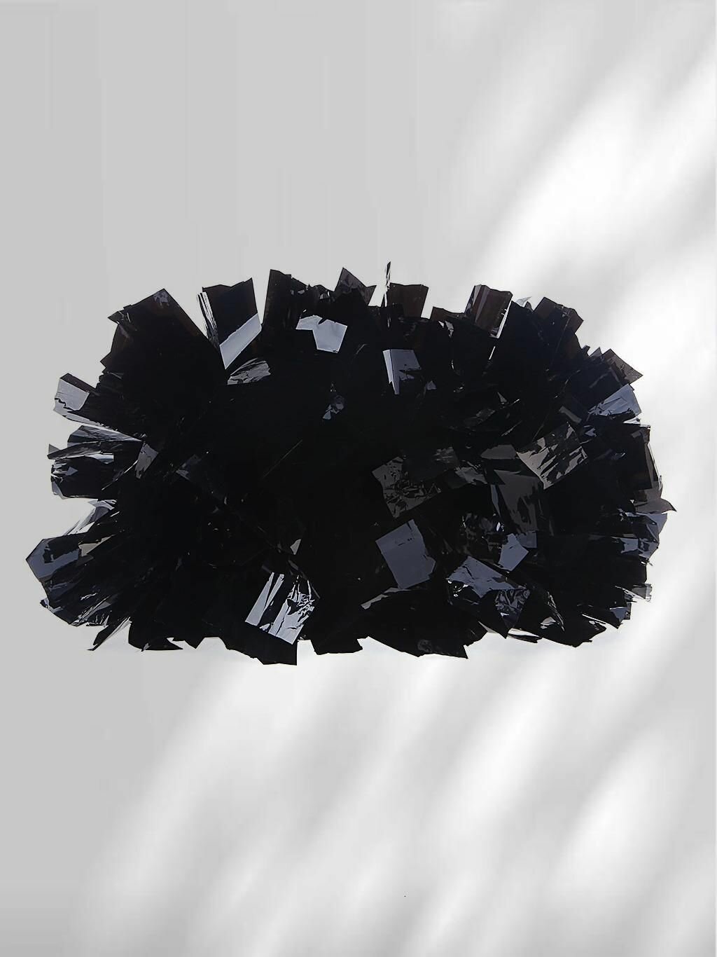 Пластиковые помпоны для черлидинга с кольцами, Черный