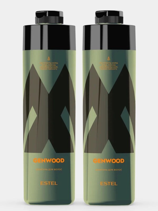 Комплект шампунь для волос Estel alpha Genwood - 2шт * 1000мл