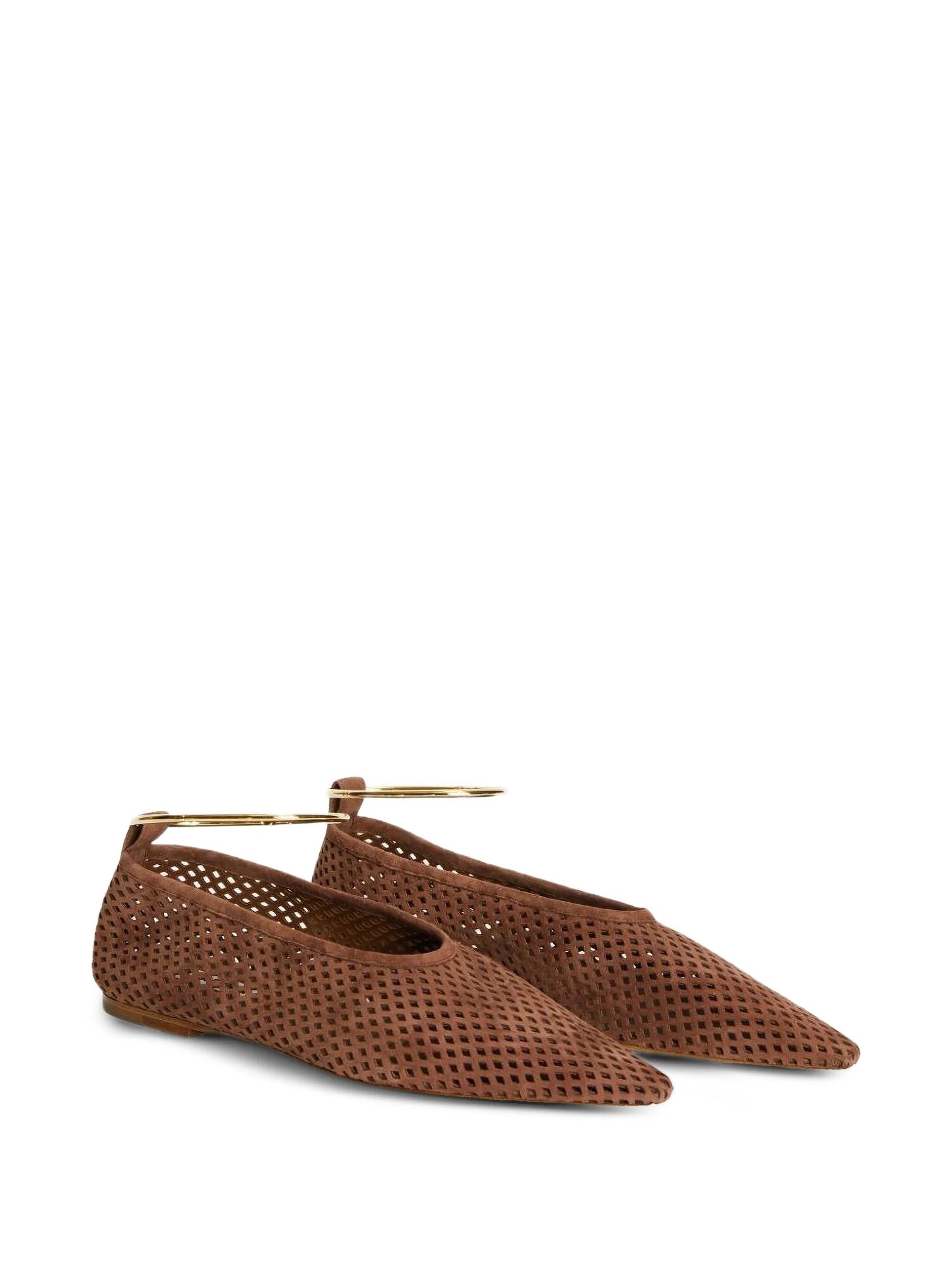 Балетки Jil Sander Perforated ballerina flats, размер 38, коричневый — фото 1