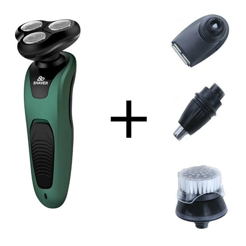8D бритва многофункциональная мужская 3-в-1 электрическая бритва для всего тела, моющаяся, с USB зарядкой для автомобиля, триммер для бороды