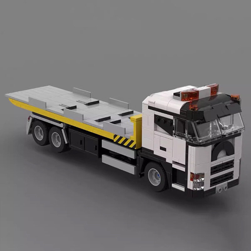 Модель автомобиля MOC, прицеп для мальчика, собранный строительный блок, игрушка, универсальный набор прицепов для автомобиля с 8 сетками