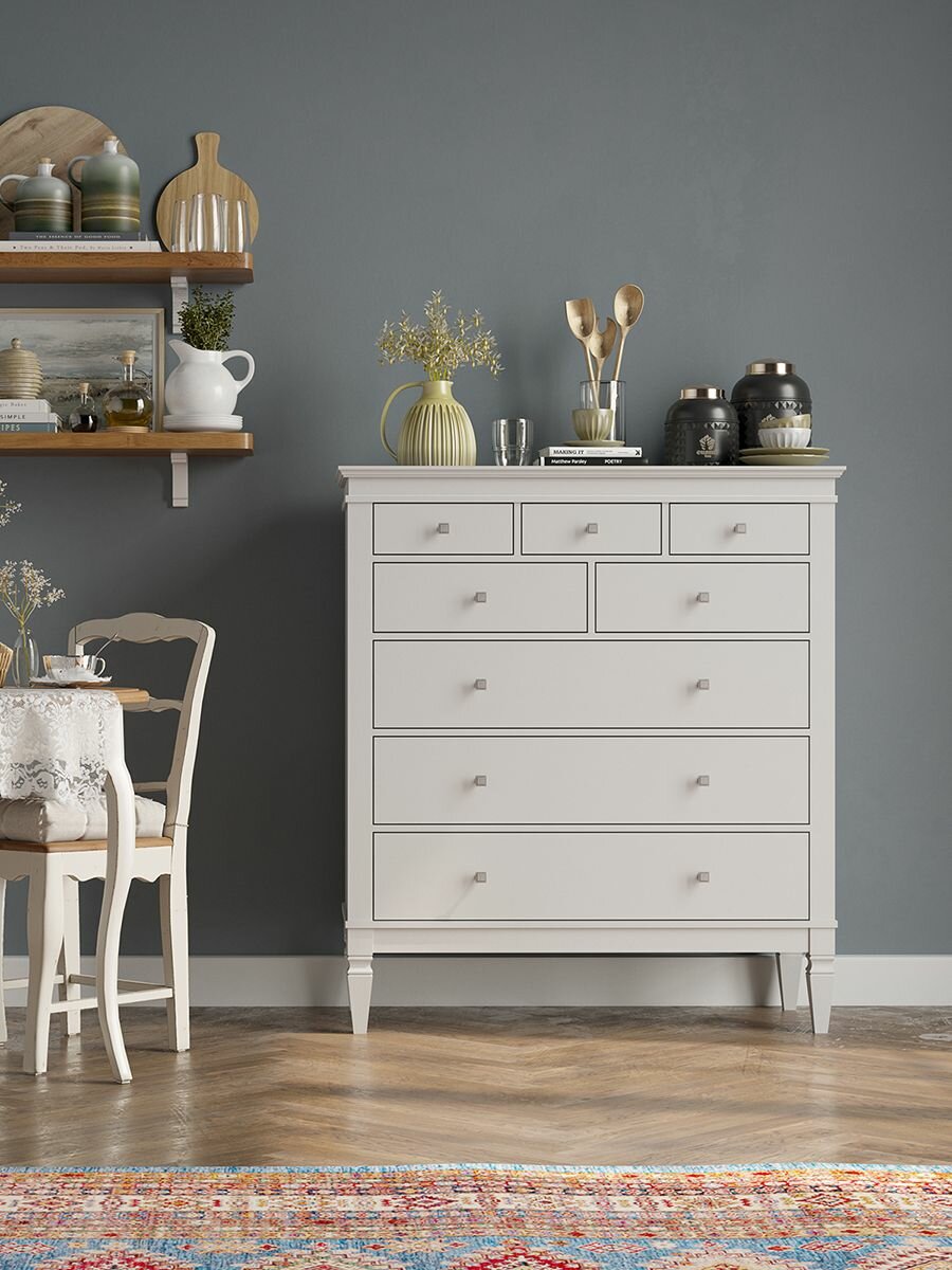 Комод для спальни Ольса-С 323 (белый лак)