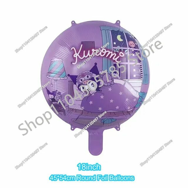 Набор фольгированных воздушных шаров с мультяшными персонажами Sanrio: Куроми, Май Мелоди, Коричная собачка, Hello Kitty. Игрушка для украшения детского дня рождения.