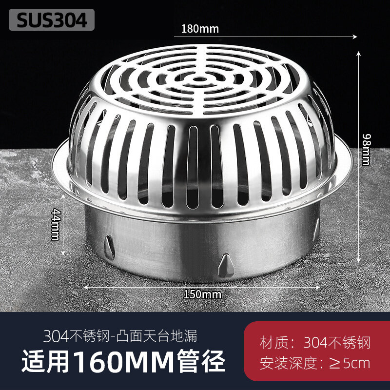 Горячая распродажа304 Нержавеющая сталь крышка для дренажа на крыше, балконный фильтр для канализации, сетка для водостока из ПВХ, антизасоряющаяся сетка для дренажной трубы