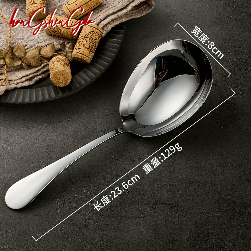 316L нержавеющая сталь, суповая ложка, длинная ручка, большая суповая ложка, очень большая столовая ложка, домашняя ложка для гусиного яйца