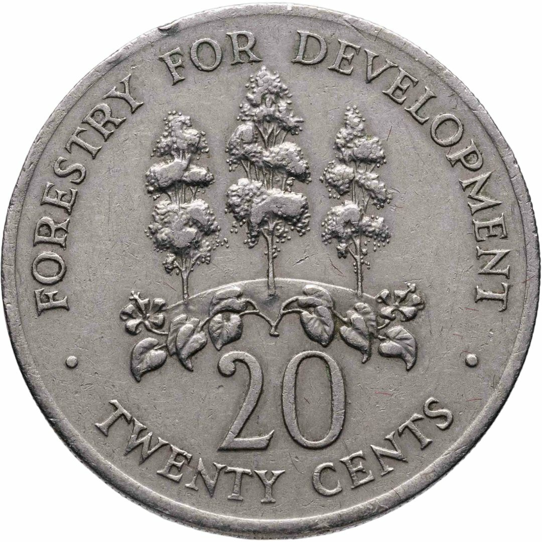 Ямайка 20 центов (cents) 1976 ФАО - FORESTRY FOR DEVELOPMENT