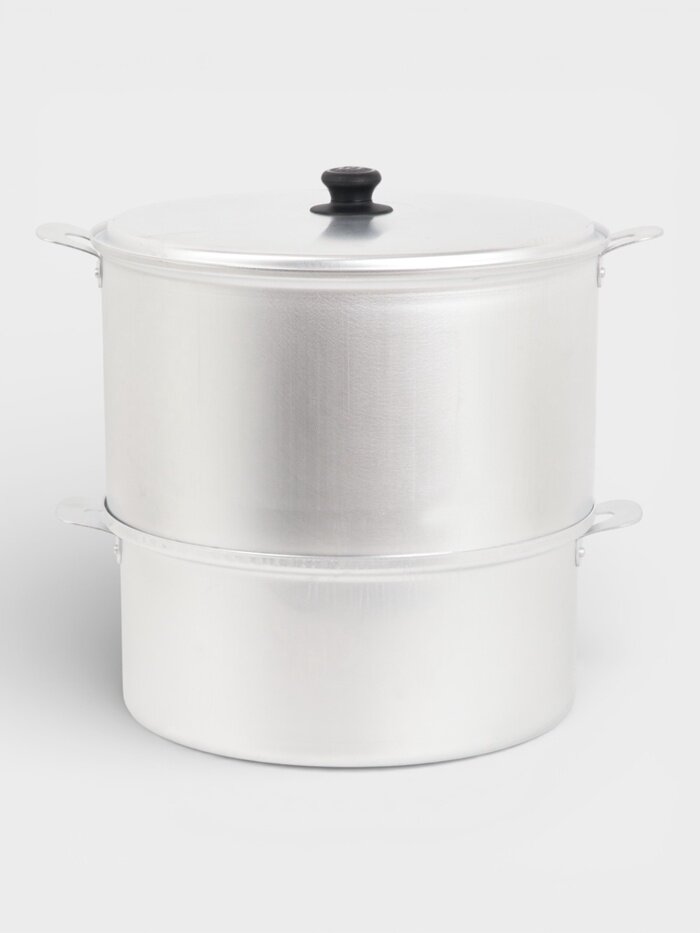 Манты-казан,10 л, d=34 см, 3.6 кг, с 4 дисками, с крышкой, листовой алюминий 1.5-1.75 мм, серебристый