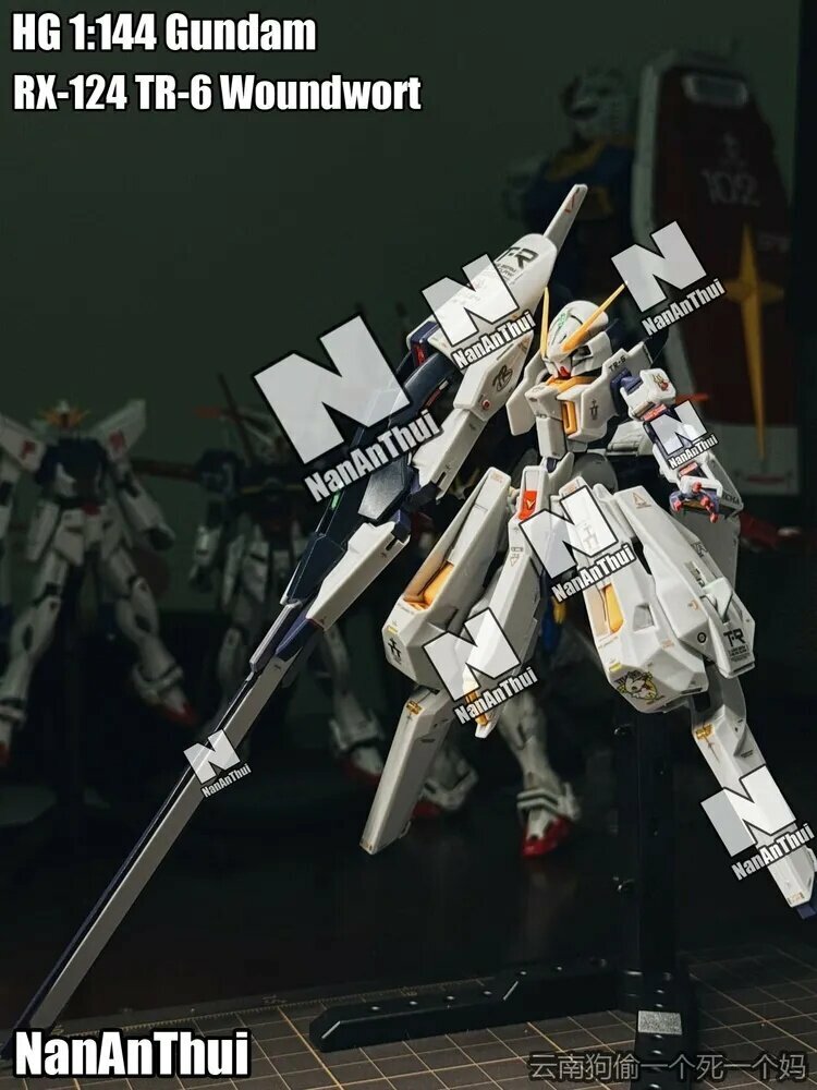 Сборная Игрушечная фигурка модель HG 1:144 Gundam RX-124 Gundam TR-6 Woundwort, Высококачественная модель, Поставляется с бесплатными наклейкам