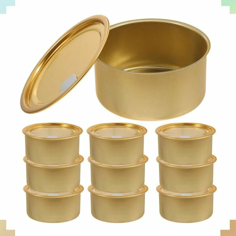 10 шт. банок для хранения чая и тортов, контейнеры для рассыпчатых закусок, алюминиевые контейнеры для корма для домашних животных, десертов для детей