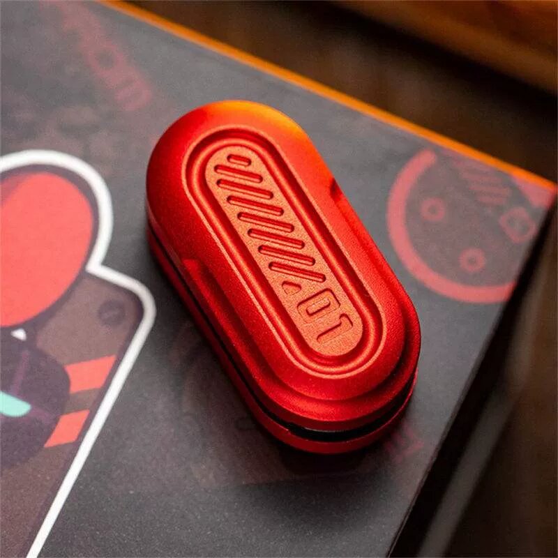 Металлический спиннер POD Push Card для снятия стресса, красный цвет, премиум-устройство для рук