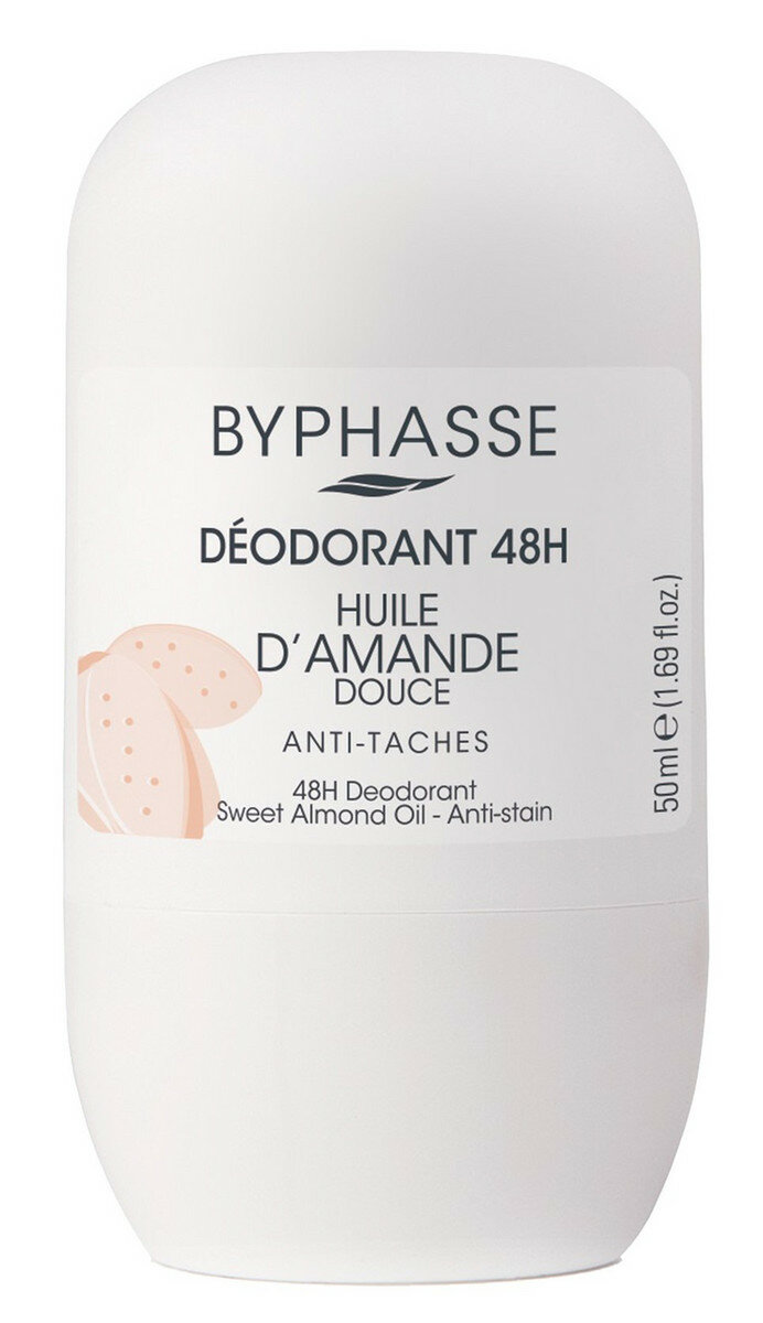 Дезодорант-ролик Byphasse Huile D'amande Douce, 50мл (2 уп)