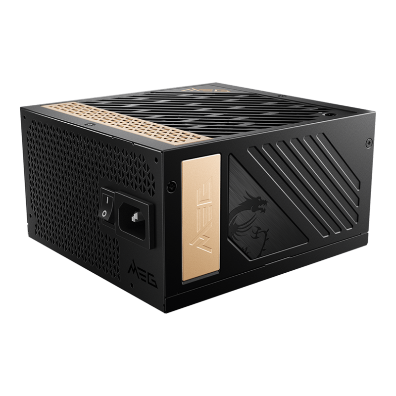 Блок питания Блок питания ПК/ Power Supply MSI MEG Ai1300P PCIE5, 1300W 80+ Platinum (ATX, 3.1, PCIe 5.1, Full modular, 1x24(20+4)pin, 1xCPU 8(4+4)pin, 8xPCIe*2 8(6+2)pin, 1x12VHPWR, 16xSATA3, 4xMOLEX4pin, Active, 120x120mm, 160x150x86mm, APFC, black)