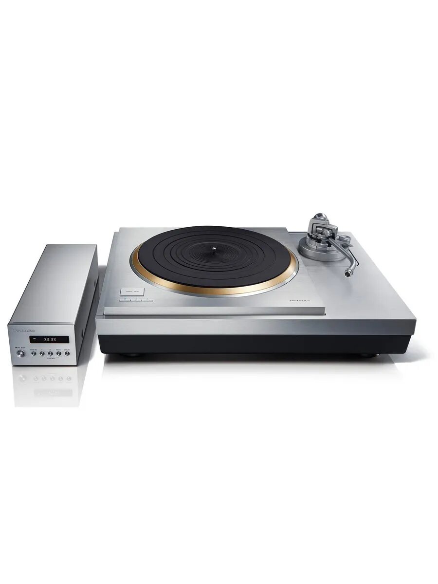 Виниловый проигрыватель Technics SL-1000R, прямой привод, RCA, 33 об/мин, серебристый