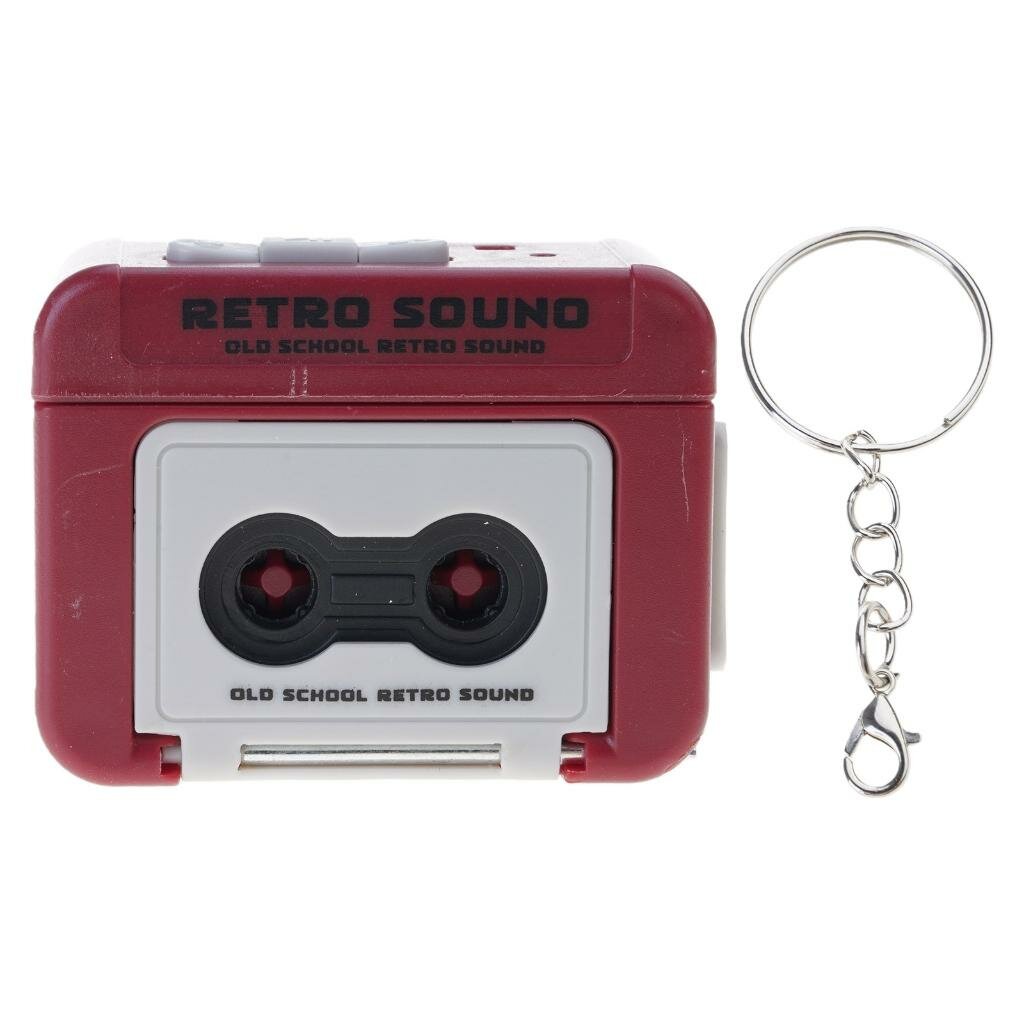 Мини-плеер в форме брелока с записью звука, красный