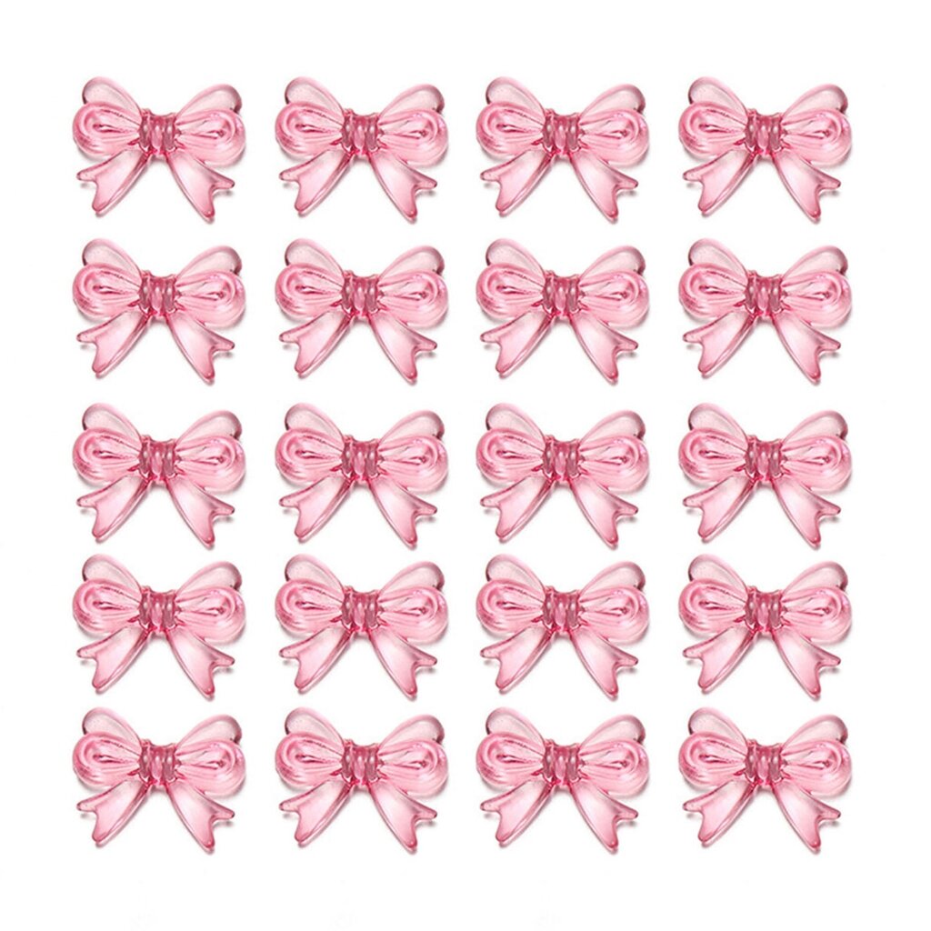 20 упаковок креативных прозрачных бусин с бантами Украшения и аксессуары для дизайнеров ювелирных изделий и любителей рукоделия
