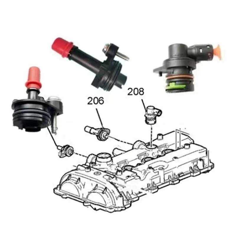 Для Engine Arvice Videilation Cramphash Valve PVC Клапан 12665166 12665167 12663027 12637666