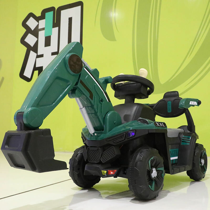 Новая детская электрическая игрушечная машина-экскаватор, катящаяся и ездящая строительная техника, большой экскаватор - самокат для детей
