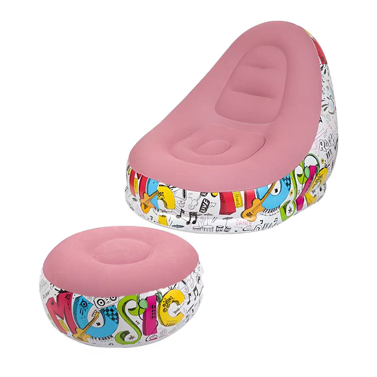 Новый надувной диван для улицы, складной, с флокированным покрытием, для кемпинга, отдыха, ленивый диван с подставкой для ног, граффити диван