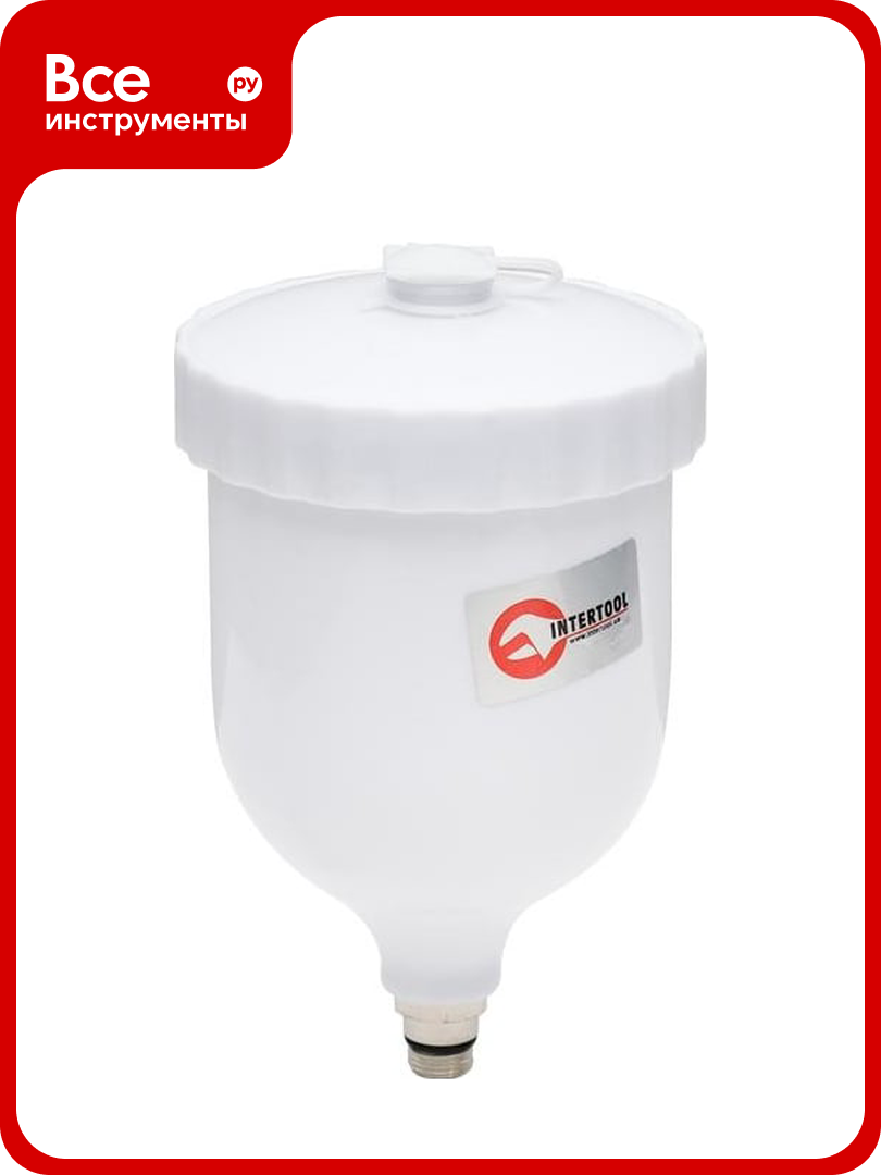 Бачок пластиковый (600 мл; наружная резьба M14x1.25 мм) INTERTOOL PT-1902
