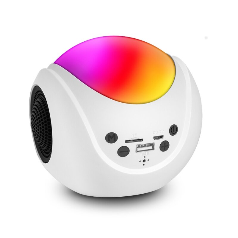 Красочный Беспроводной Bluetooth-совместимый динамик со светодиодным световым эффектом, Портативный Звук и освещение для вечеринки
