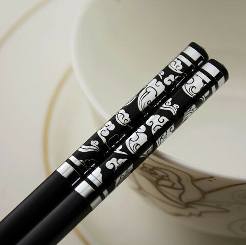 Палочки для еды из сплава Chuangjian, китайский стиль, ретро посуда, золотой дракон, серебряный дракон, традиционные палочки для еды, сплав, неметаллические палочки для еды, домашние палочки для еды