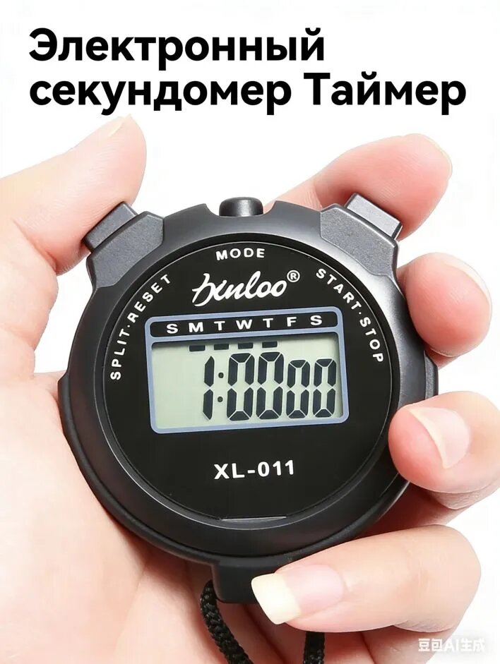 Спортивный электронный секундомер однострочный: водонепроницаемые часы с таймером
