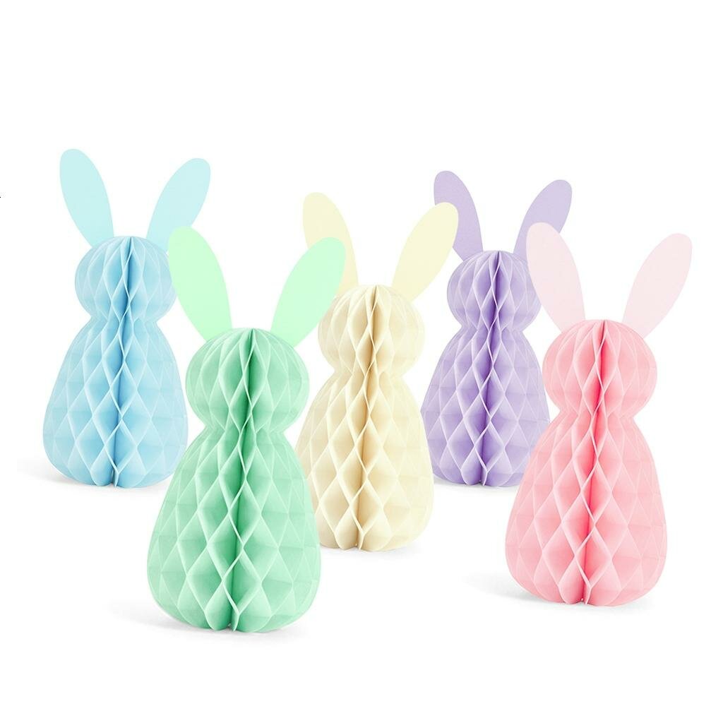 Праздничные бумажные украшения в форме зайцев