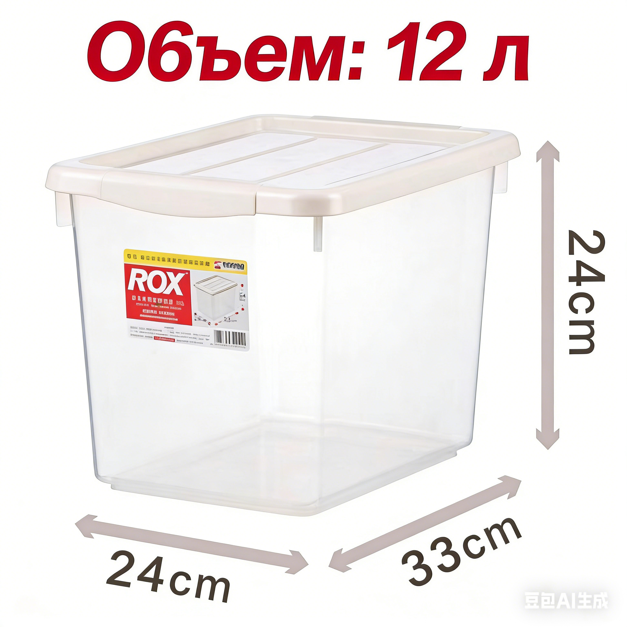 Прозрачная контейнер для хранения 12 л — практичный выбор для домашней организации