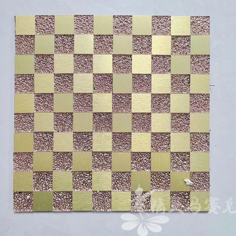 Металлическая матовая алмазная стеклянная мозаичная плитка, самоклеящаяся, для фона телевизора, стикер для зеркальной стены KTV, алюминиевая пластиковая доска для чая