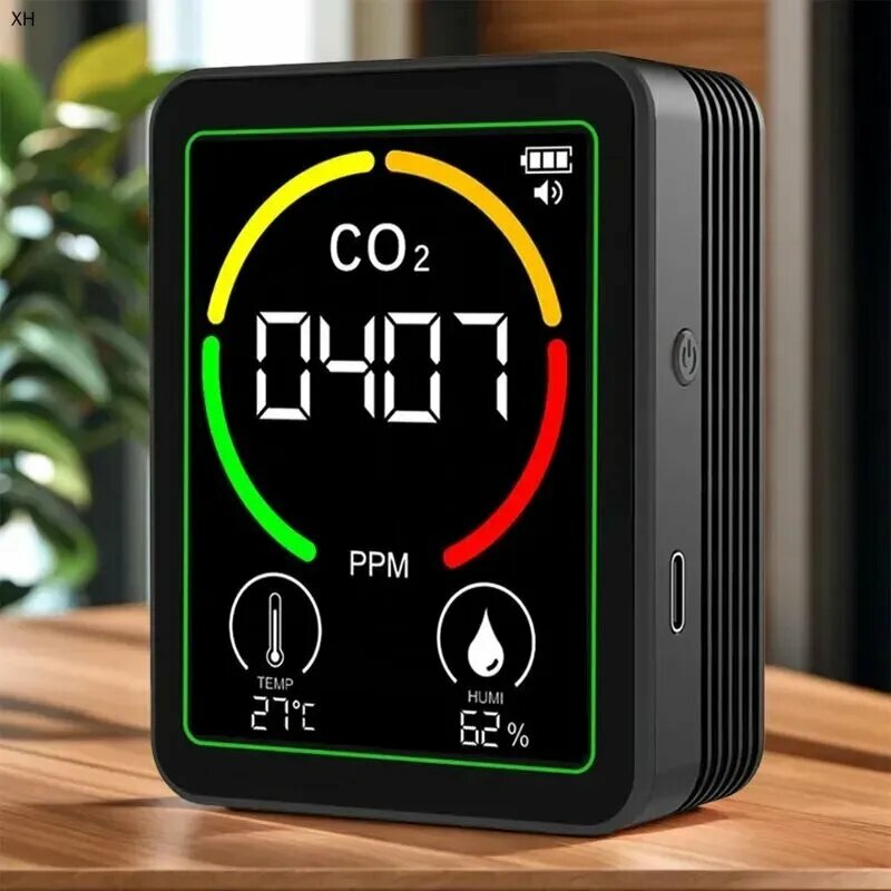 3 в 1 детектор углекислого газа монитор температуры влажности тестер качества воздуха