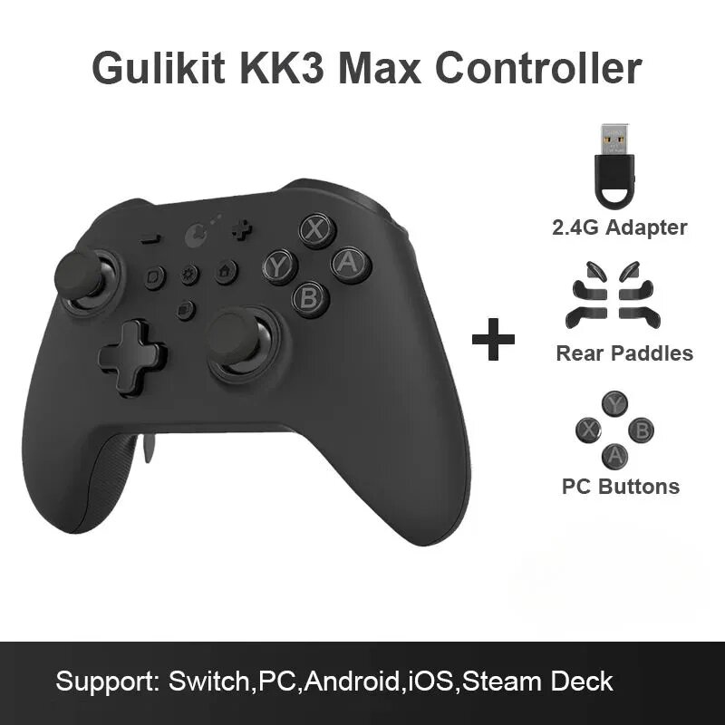 GuliKit KK3 MAX Контроллер NS39 King 3 Игровая ручка с джойстиком эффекта Холла и триггером для Windows Nintendo Switch Android iOS