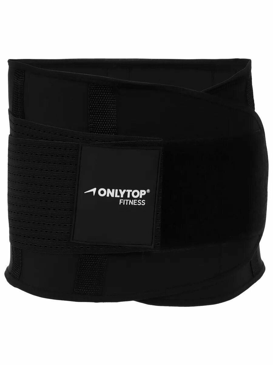 Пояс на талию ONLYTOP fitness, размер М-L, для похудения, чёрный