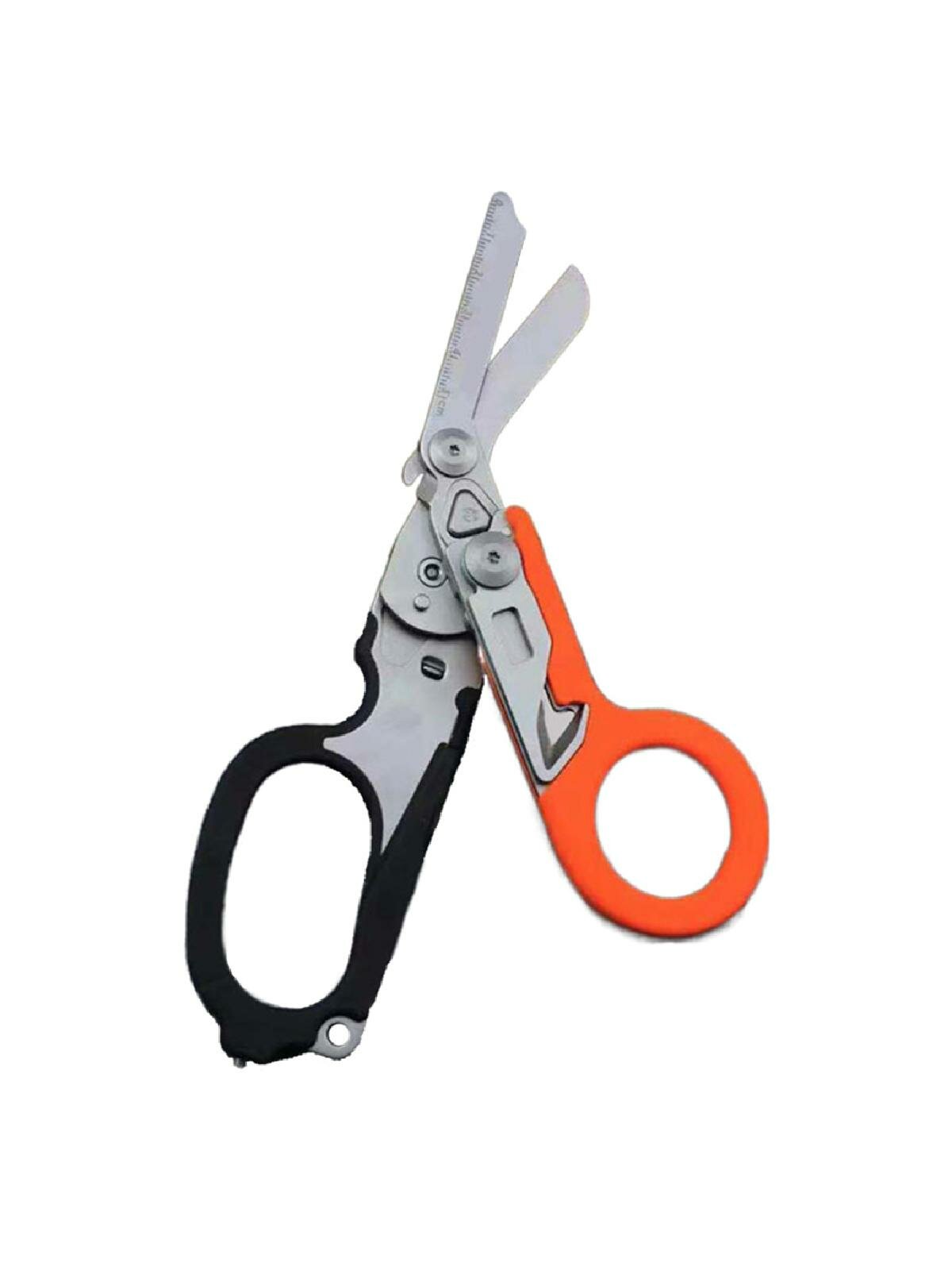 Черно-оранжевые многофункциональные тактические плоскогубцы, ножницы, приспособления для выживания на открытом воздухе, складные и выдвижные креативные гаджеты