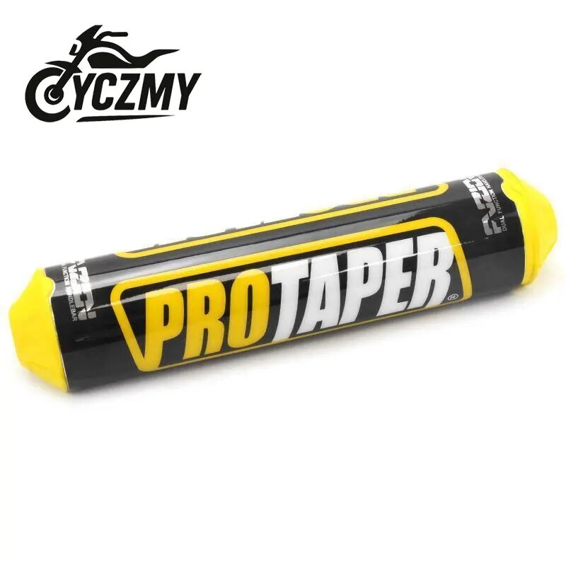 Квадратная накладка на руль мотоцикла, защитная накладка на грудь, аксессуары, подходит для руля 1-1/8, модифицированные детали для мотокросса, питбайка Желтый