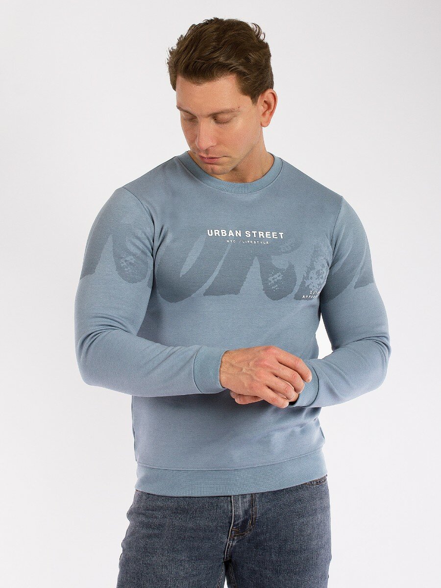 Свитшот мужской,с длинным рукавом и принтом