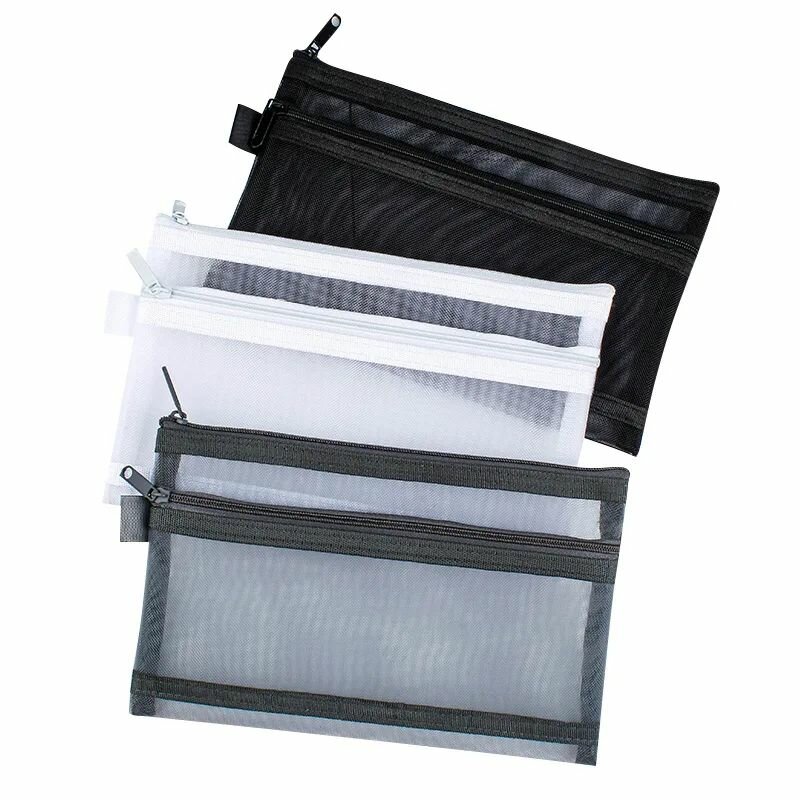 Двухслойная сумка для канцелярских принадлежностей большой емкости