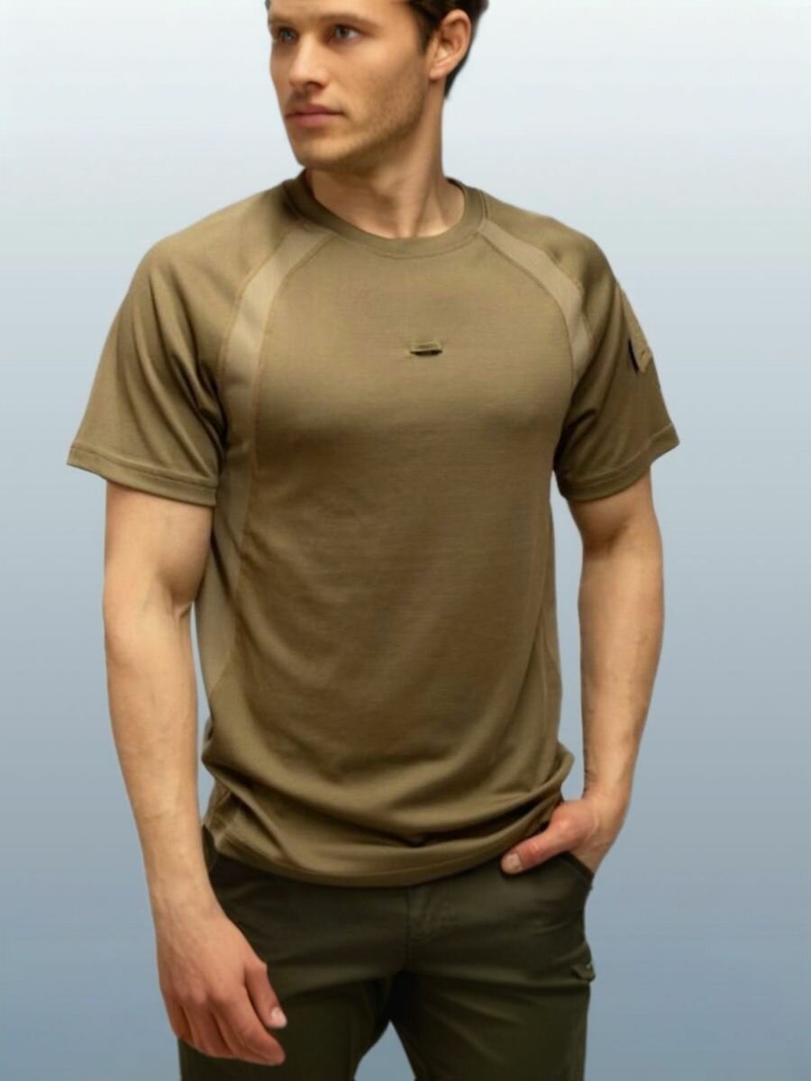 Футболка тактическая EmersonGear Blue Label UMP Horned lizard с коротким рукавом Песок