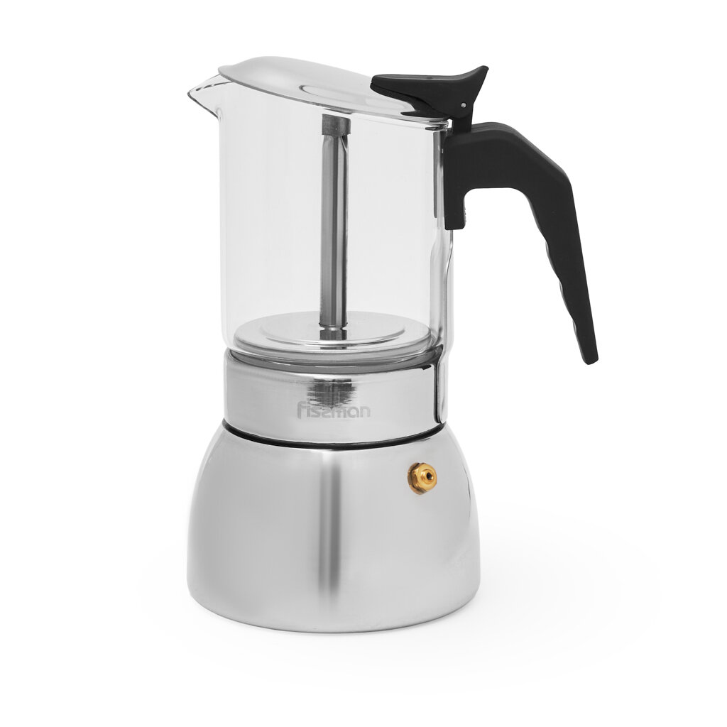 Гейзерная кофеварка 300 мл / на 6 порций (сталь / стекло) арт. 3246