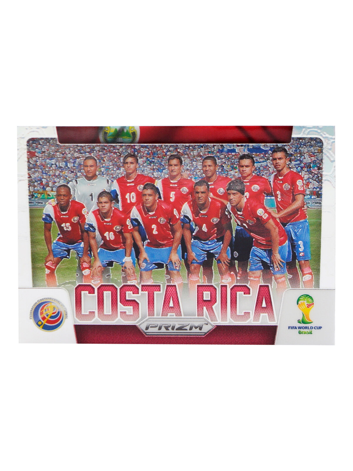 Коллекционная карточка Panini Prizm FIFA World Cup 2014: #10 Costa Rica
